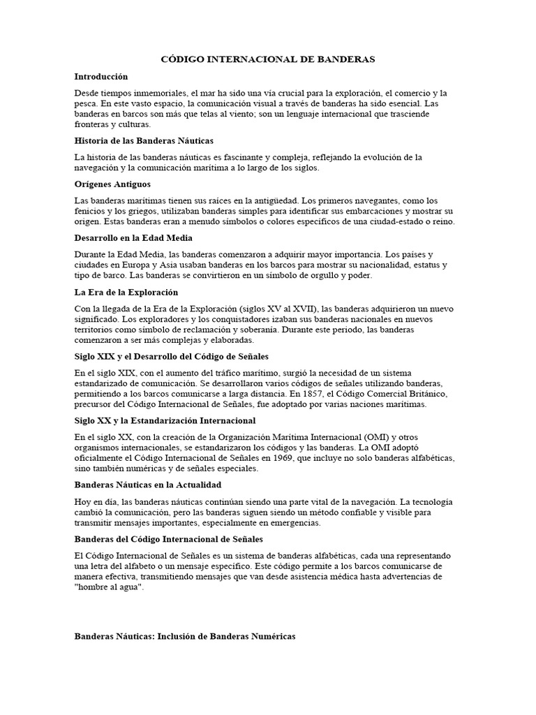 Código Internacional de Banderas | PDF | Navegación | Comunicación