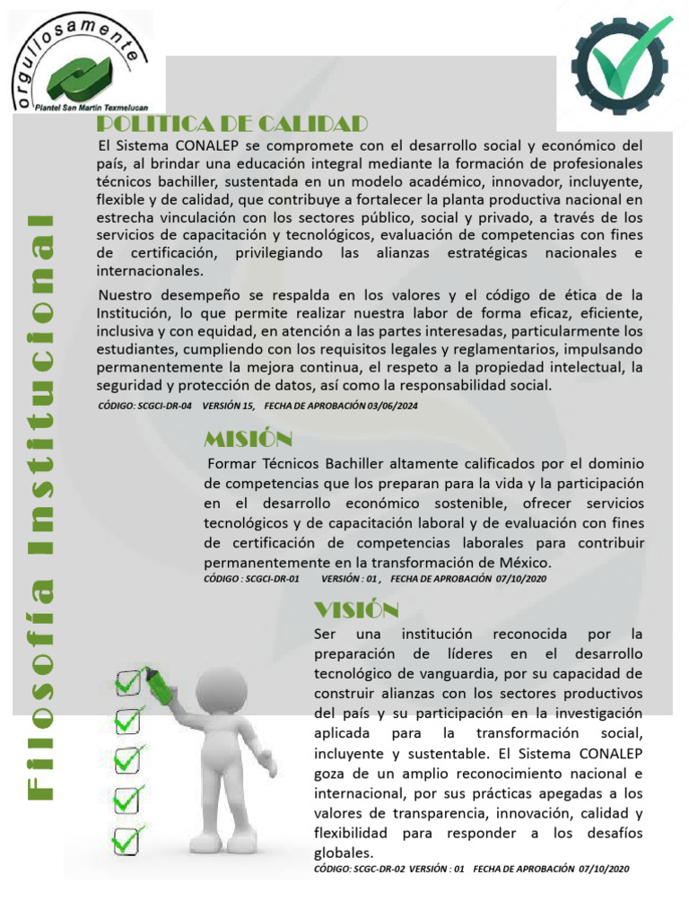 Filosofia Institucional 1 2425 | PDF | Institución | Economias