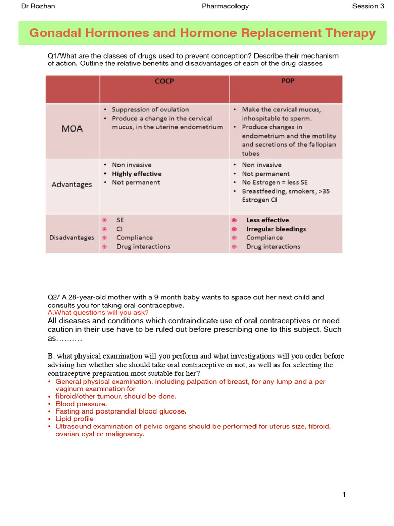 P Hormones | PDF | Hormone Replacement Therapy | Combined Oral Contraceptive Pill