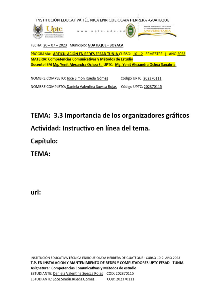 Cátedra 3.3 - Primer Nombre - Primer Apellido | PDF
