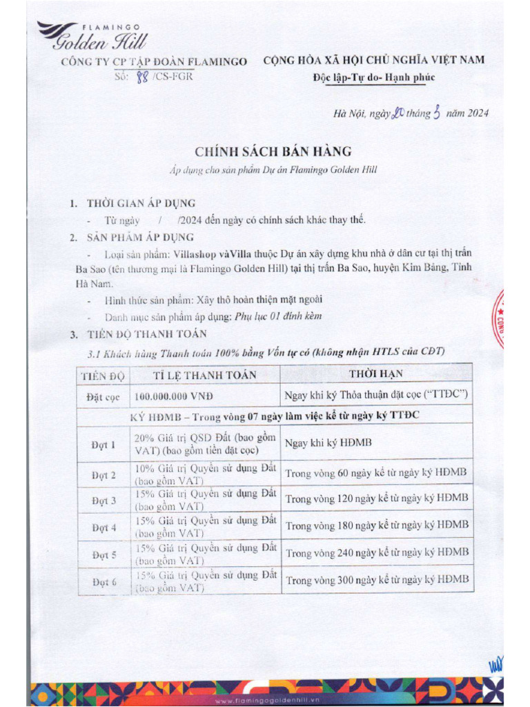 CSBH (Gian Xay) GoldenHill 20.03. | PDF