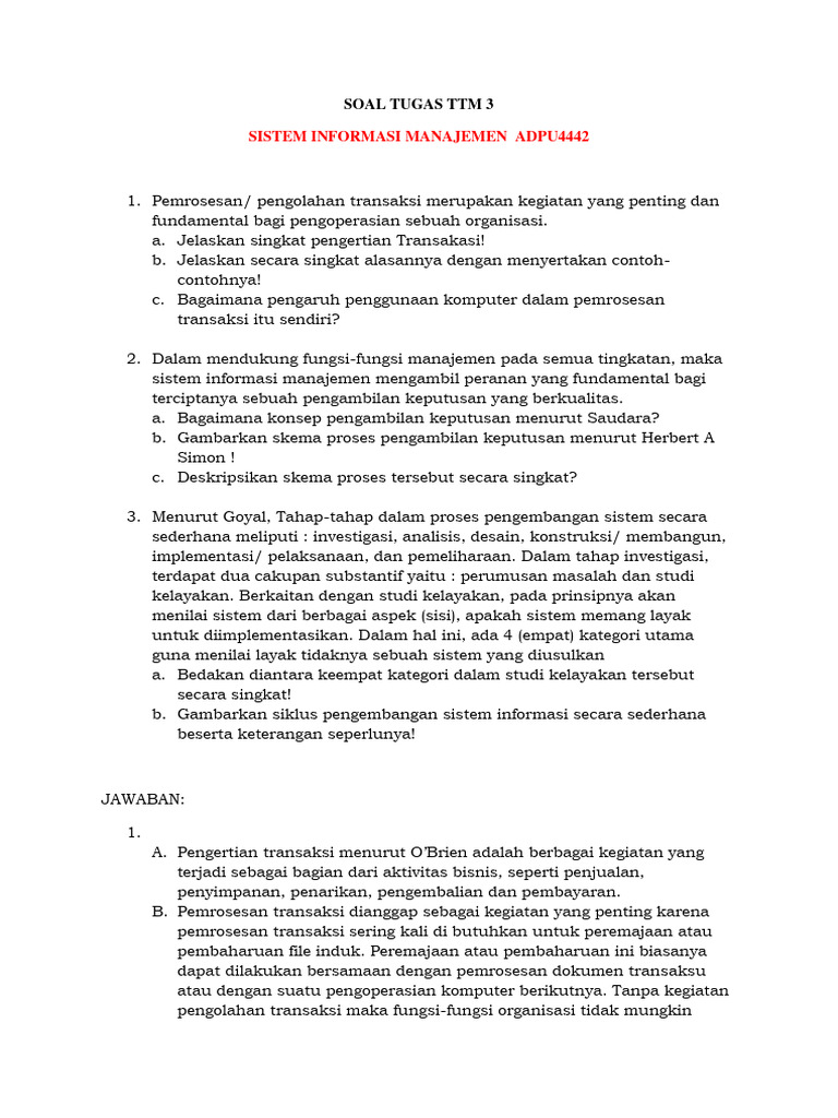TTM 3 Sistem Informasi Aldi Irvan Vikri | PDF | Bisnis