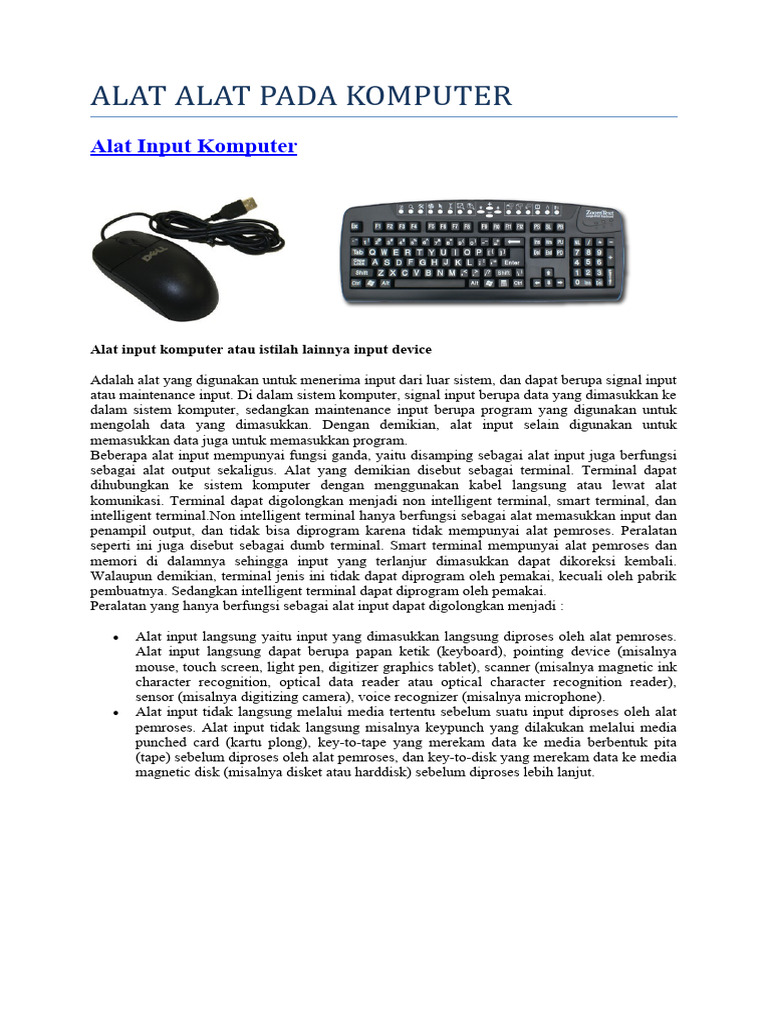 Alat Alat Pada Komputer | PDF | Bisnis | Teknologi & Rekayasa