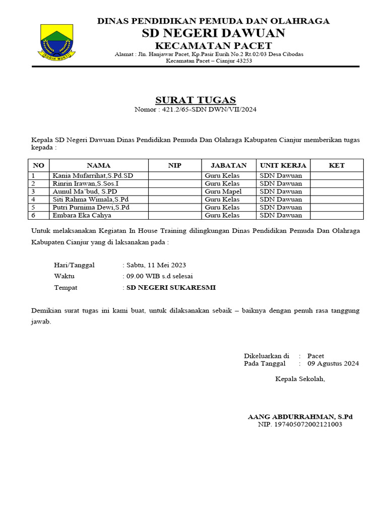 SPPD Dan Surat Tugas Pendampingan Hukum Tahun 2023 | PDF
