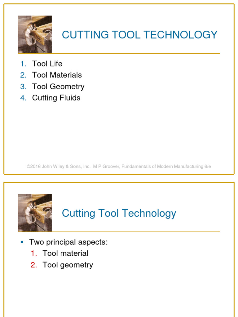 Cutting Tool Technology Overview | PDF | Materials | Industrial Processes