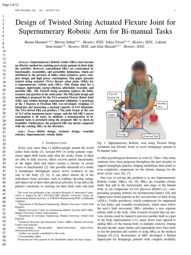 Design of Twisted String Actuated Flexure Joint Fo | PDF | Actuator | Torque