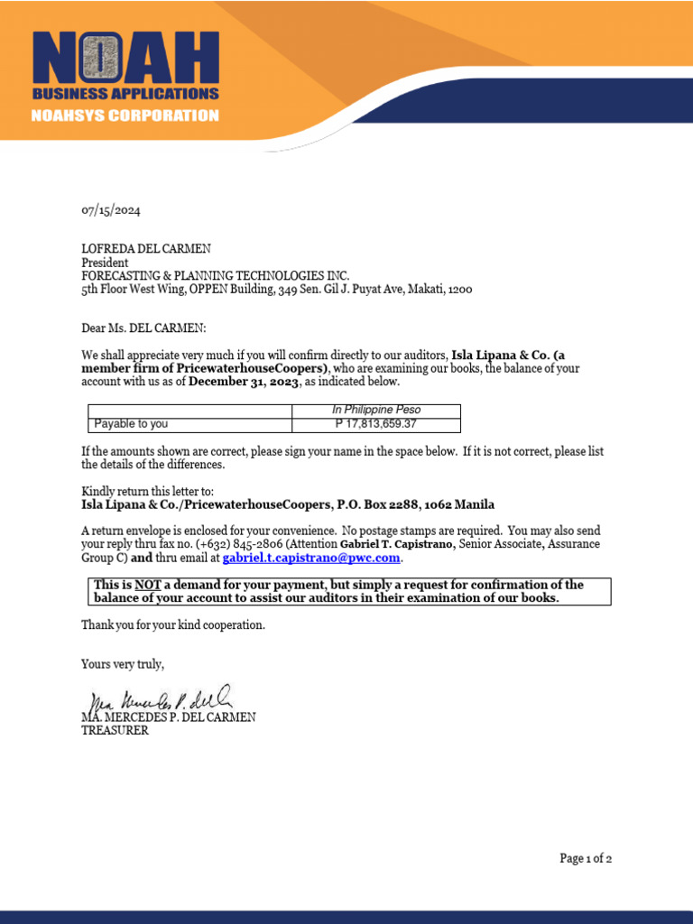 3 - Intercompany Confirmation Template | PDF