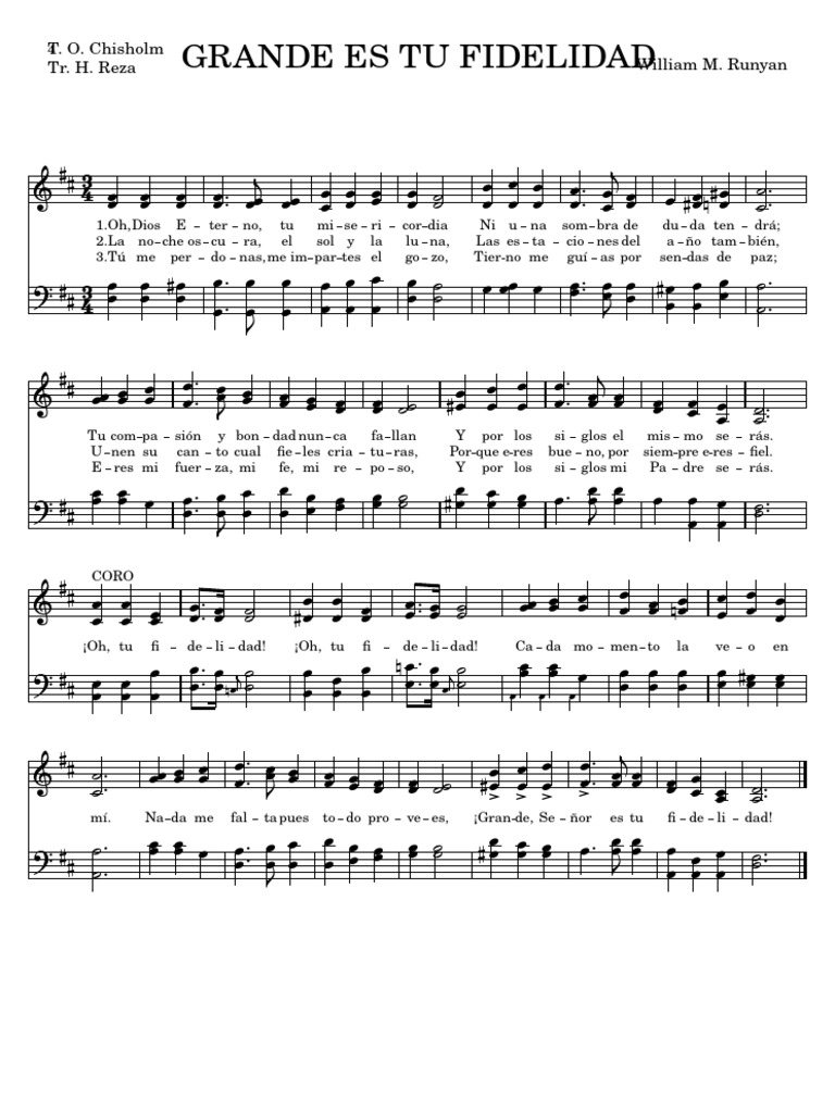 Grande Es Tu Fidelidad | PDF