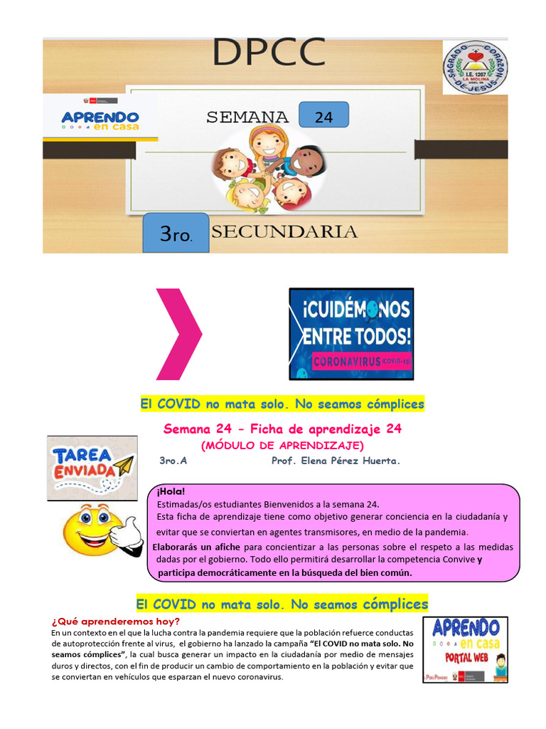 Semana 24 Dpcc-3º Grado | PDF | Ciencias sociales