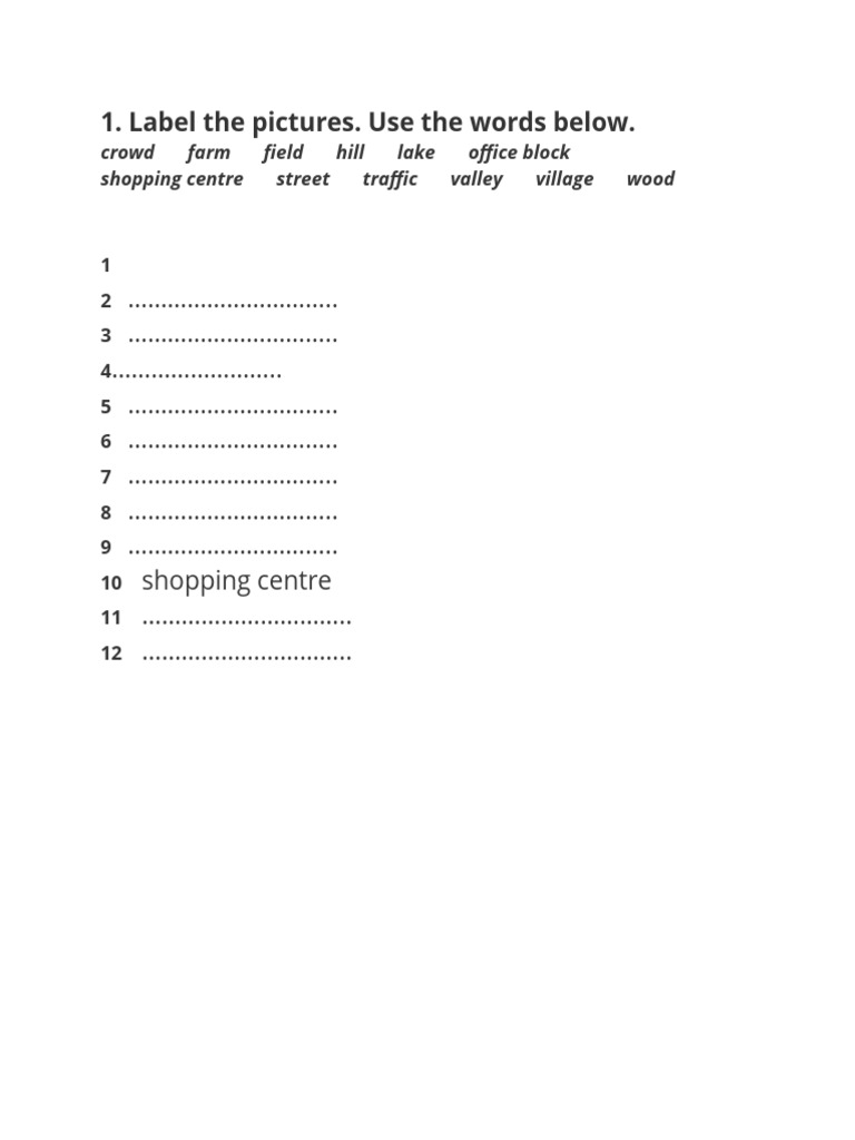 Listening and Labeling Exercise | PDF