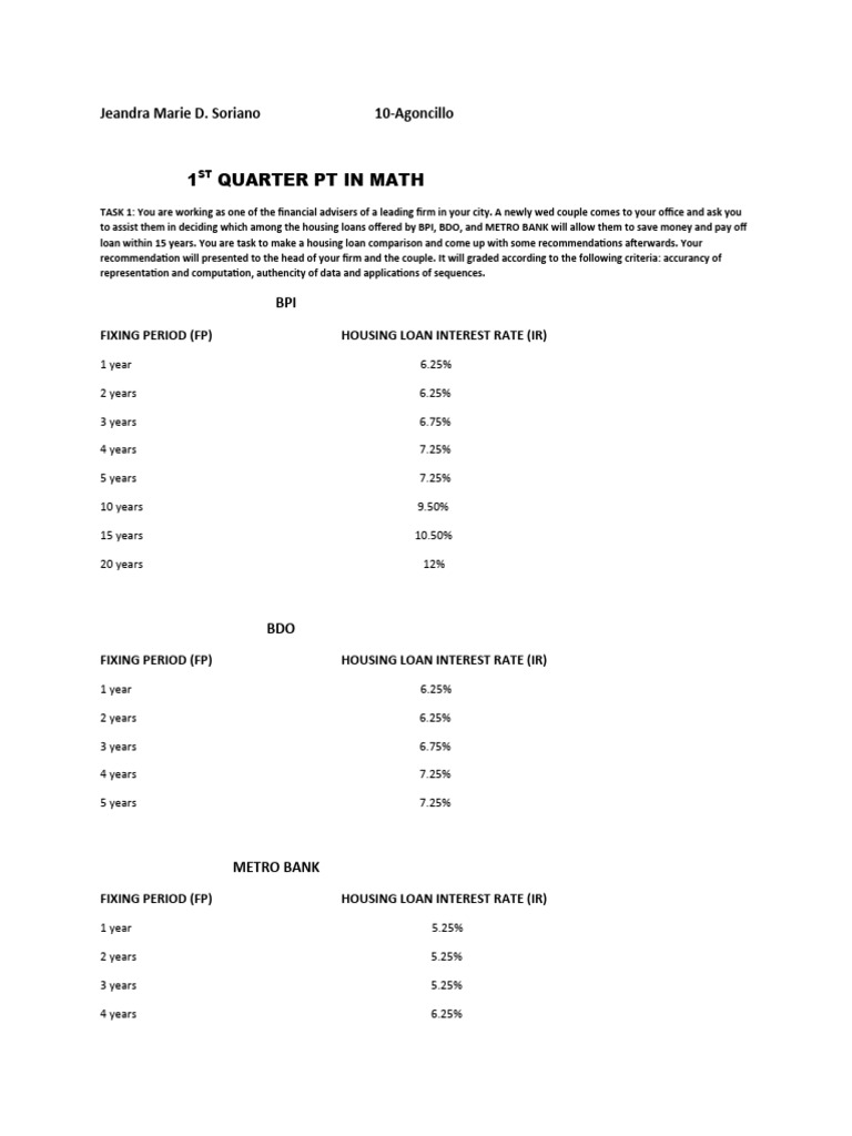 1st To 4th Quarter PT in Math | PDF | Global Positioning System ...