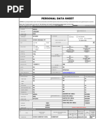Personal Data Sheet CS Form No. 212 Revised 2017 | PDF | Affidavit ...