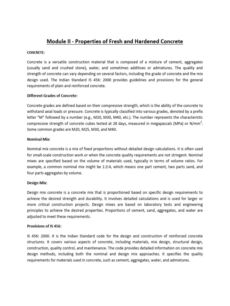 1 Concrete Pdf Concrete Structural Engineering