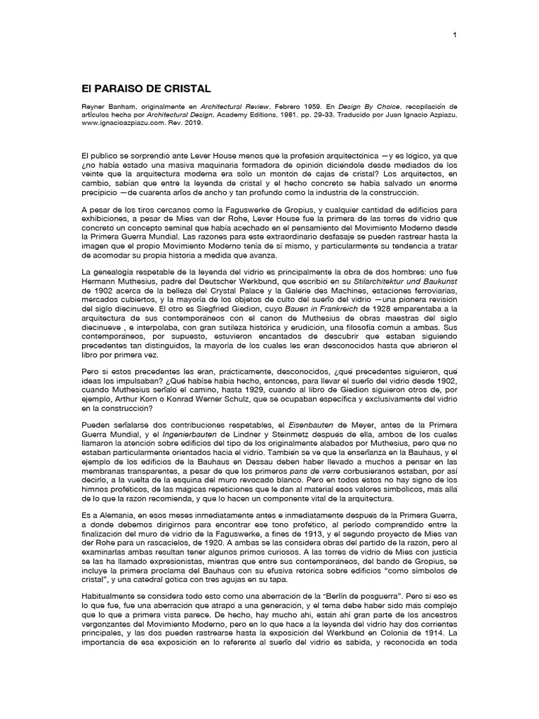 Banham Scheerbart | PDF | Expresionismo
