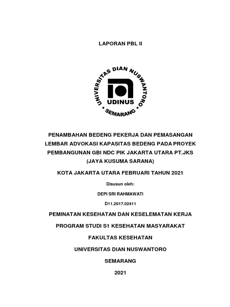 Laporan PBL Ii - Depi Sri Rahmawati | PDF
