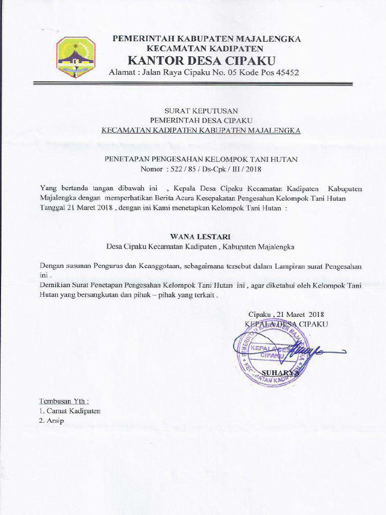 KTH Wana Lestari0001 | PDF