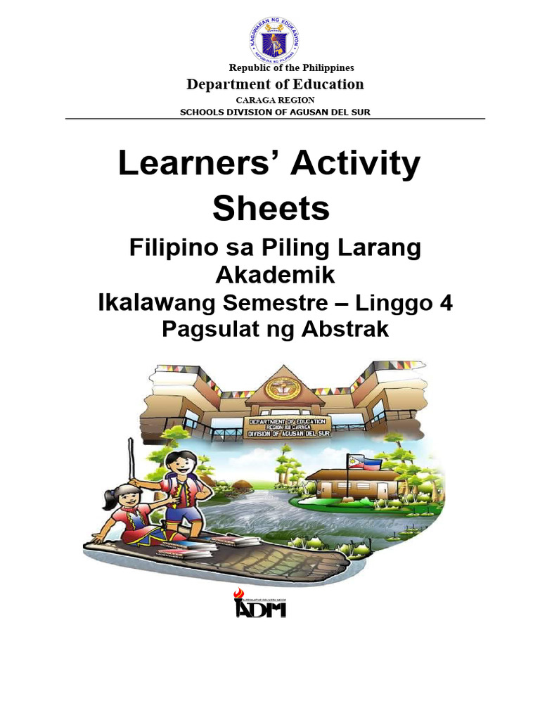 Las - Lc4-Filipino Sa Piling Larang (Akad) - Week 4 | PDF