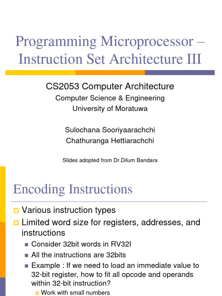 04 - Instruction Set Architecture-RV Part III V2 | PDF | Integrated Circuit | Digital Electronics