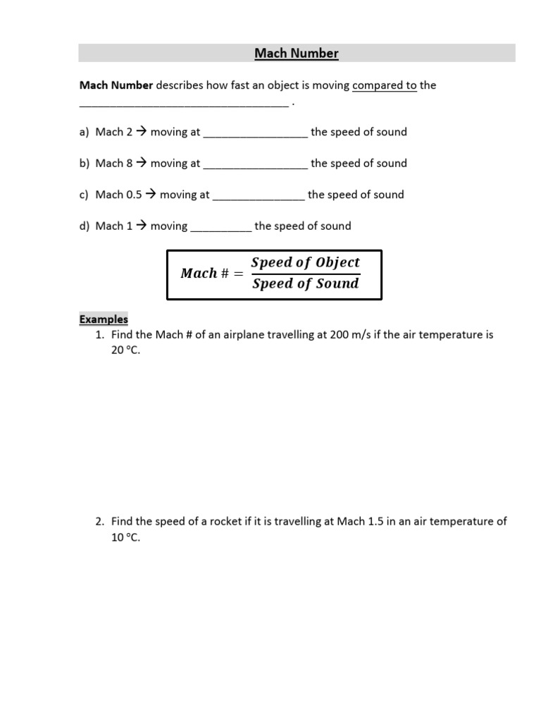 Mach Number | PDF