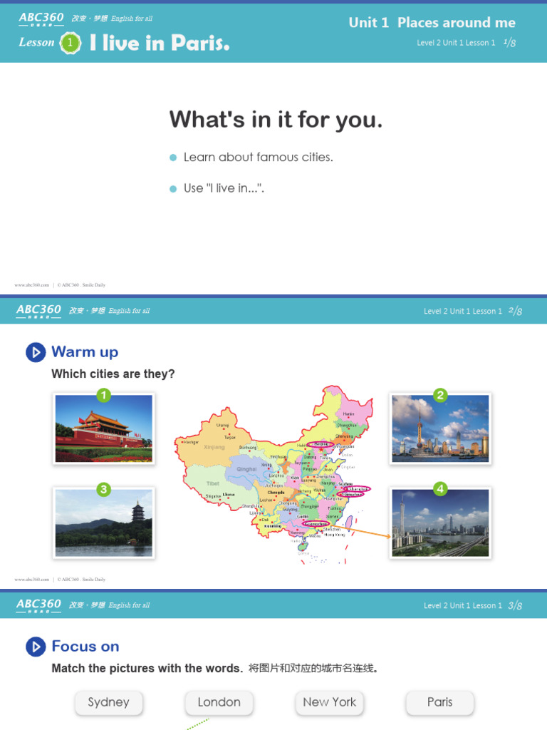 Unit 1 Lesson 1: Cities and Descriptions | PDF
