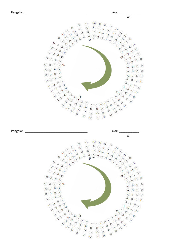 Anti-Cheating Answer Sheet | PDF