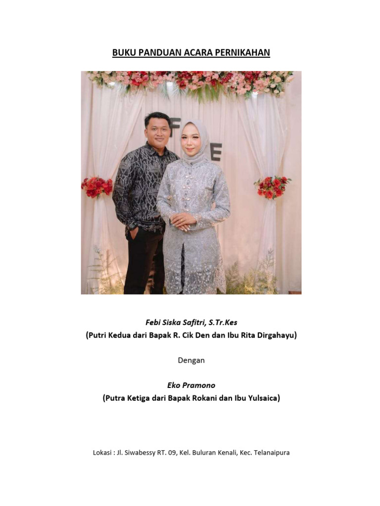 Buku Panduan Acara Akad & Resepsi Nikah Febi & Eko | PDF