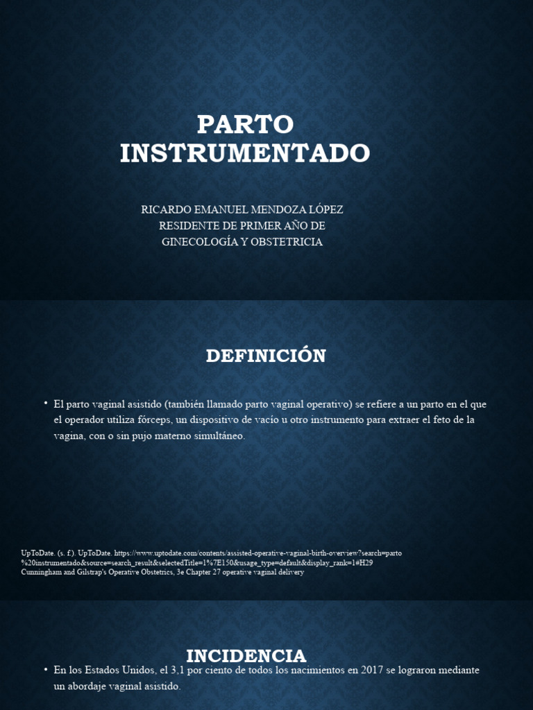 Parto Instrumentado Ricardo R1 | PDF | Parto | Feto