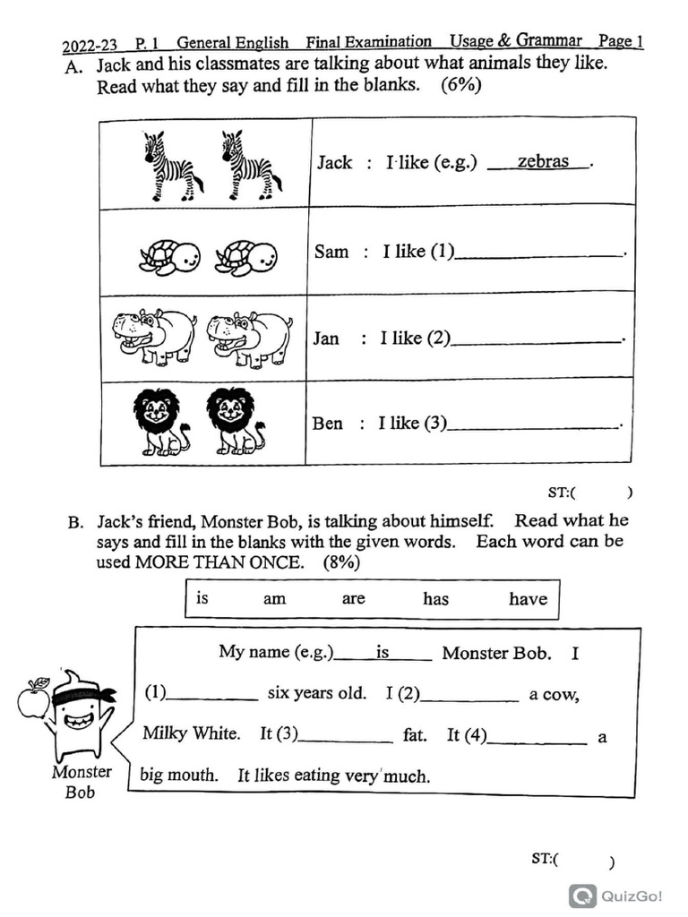 P1 Eng 2022-23 | PDF
