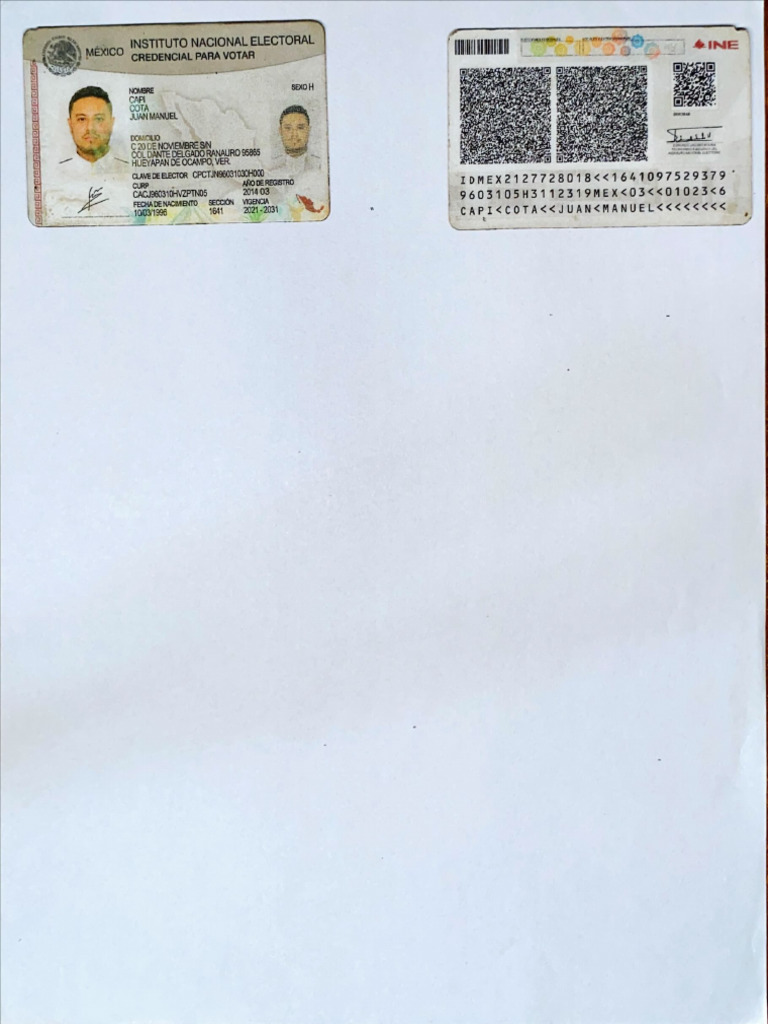 INE Juan Manuel Capi Cota | PDF