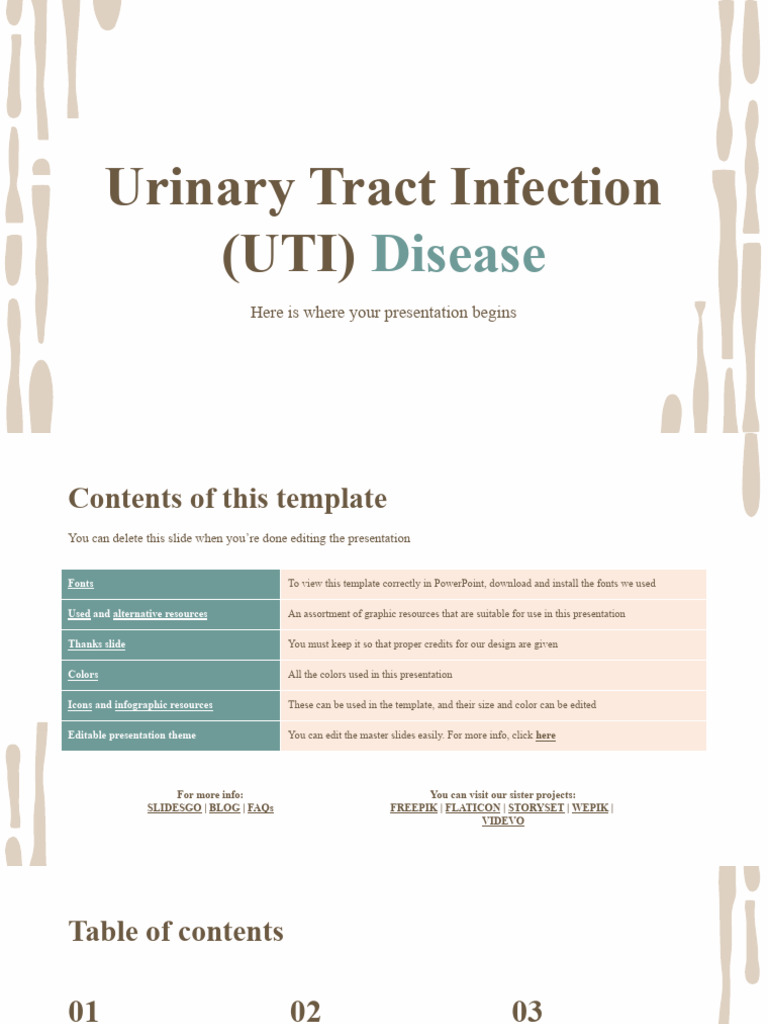 Urinary Tract Infection (UTI) Disease by Slidesgo | PDF | Chronic ...