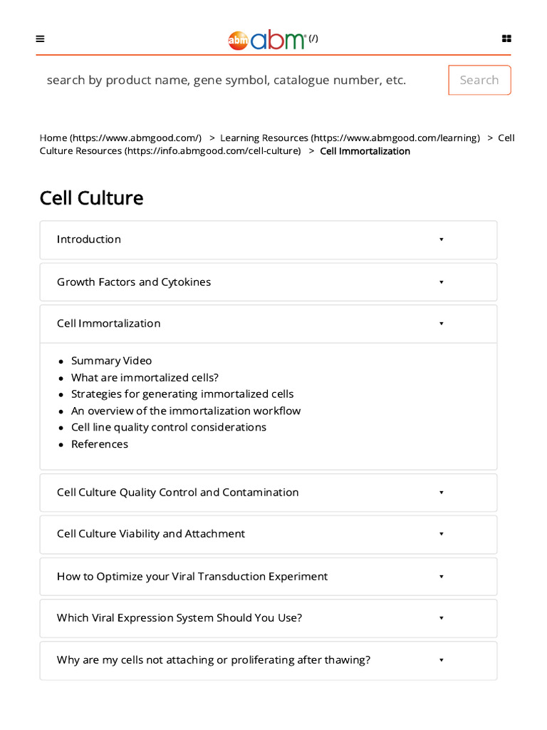 Cell Immortalization | PDF | Genetics | Life Sciences