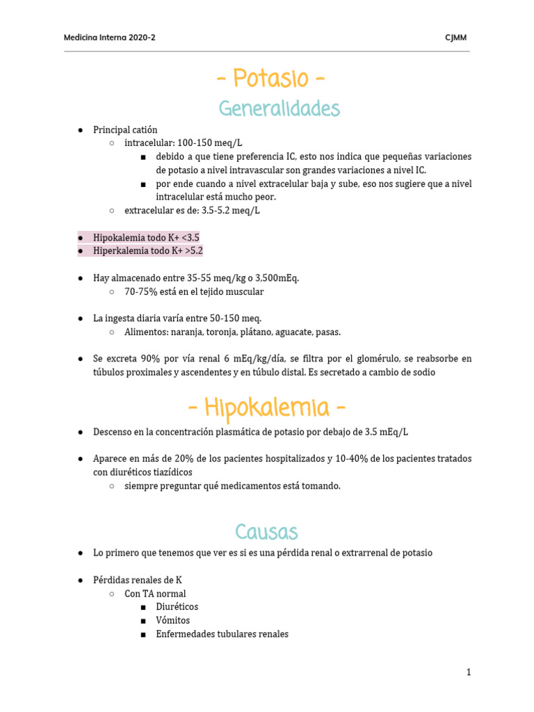 Potasio | PDF