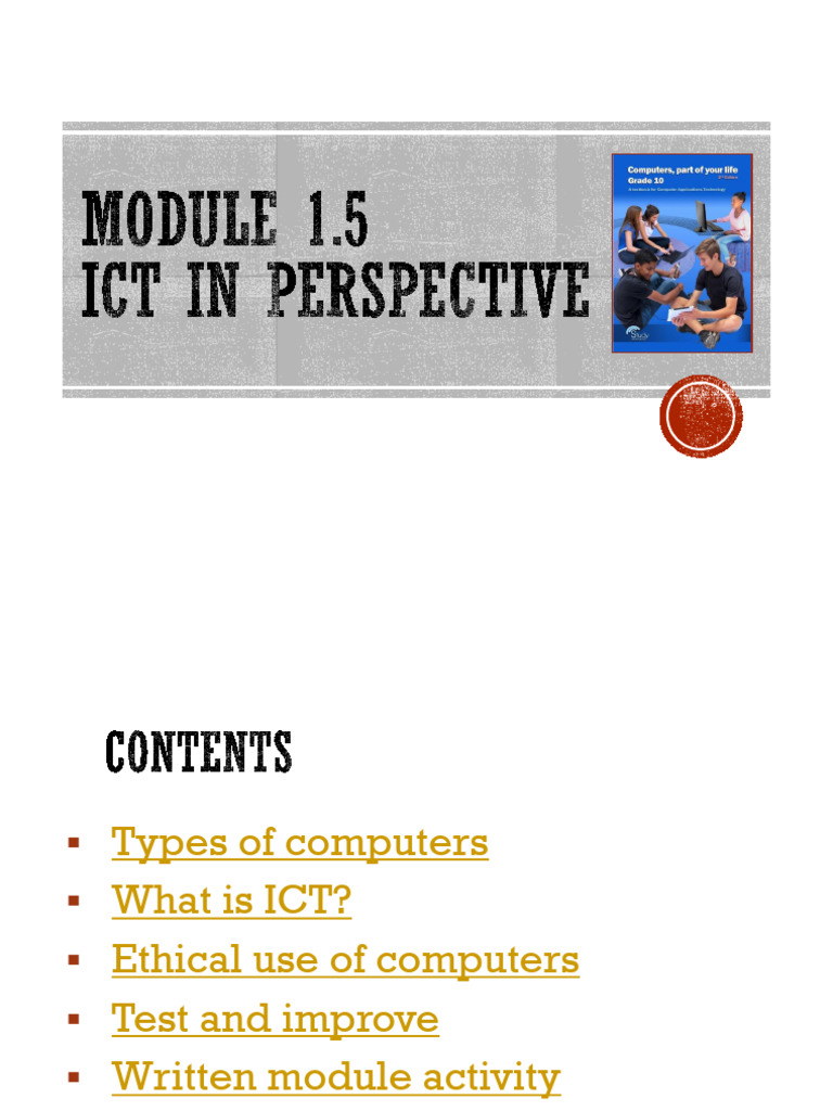 1 5 Icts Pdf Information Technology Computer Hardware