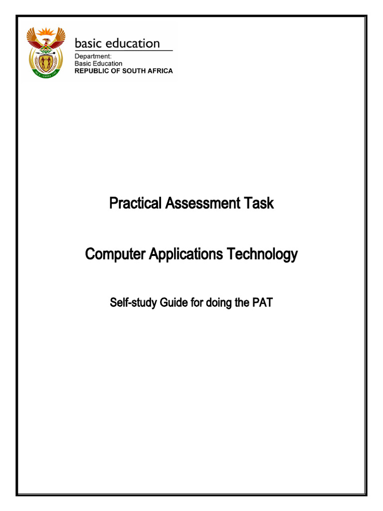 Self-Study Guide PAT 2010 Eng | PDF | Information | Questionnaire
