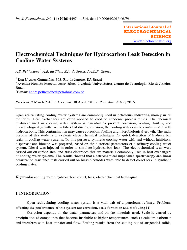 Hydrocarbon Leak Detection (Electrochemical Method) | PDF | Corrosion | Electrode