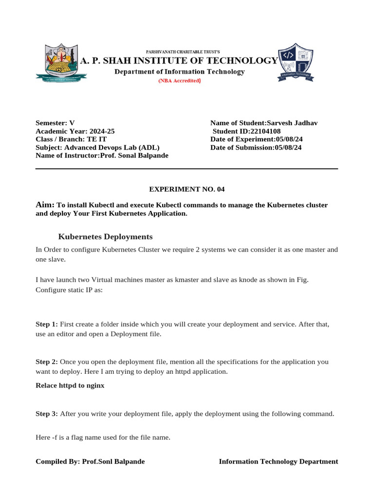 Exp4 49 ADL | PDF | Home & Garden