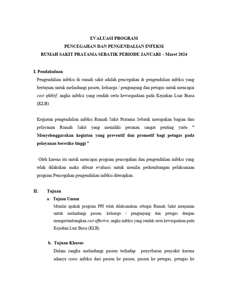 Laporan Evaluasi Program Ppi TW 1 | PDF