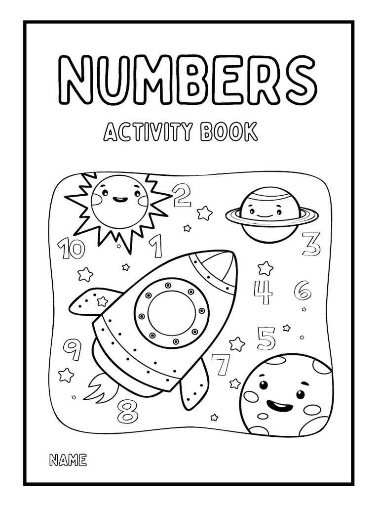 Black White Simple Number Foundations Worksheets | PDF