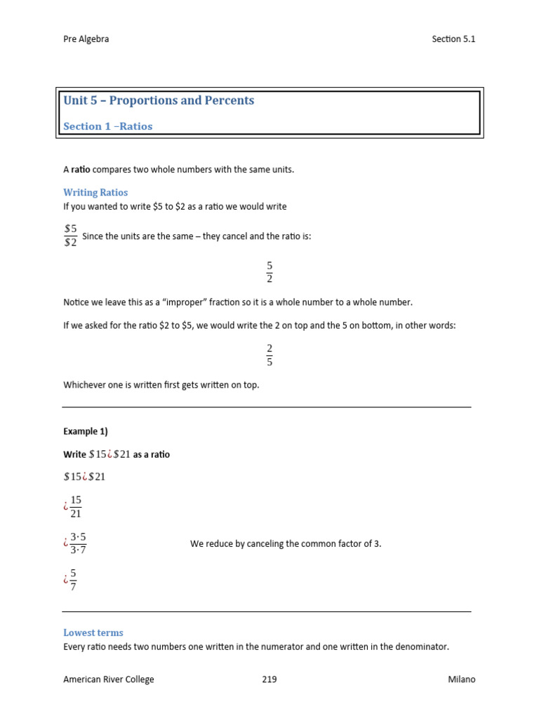 Unit 5 Section 1 | PDF | Division (Mathematics) | Metrology