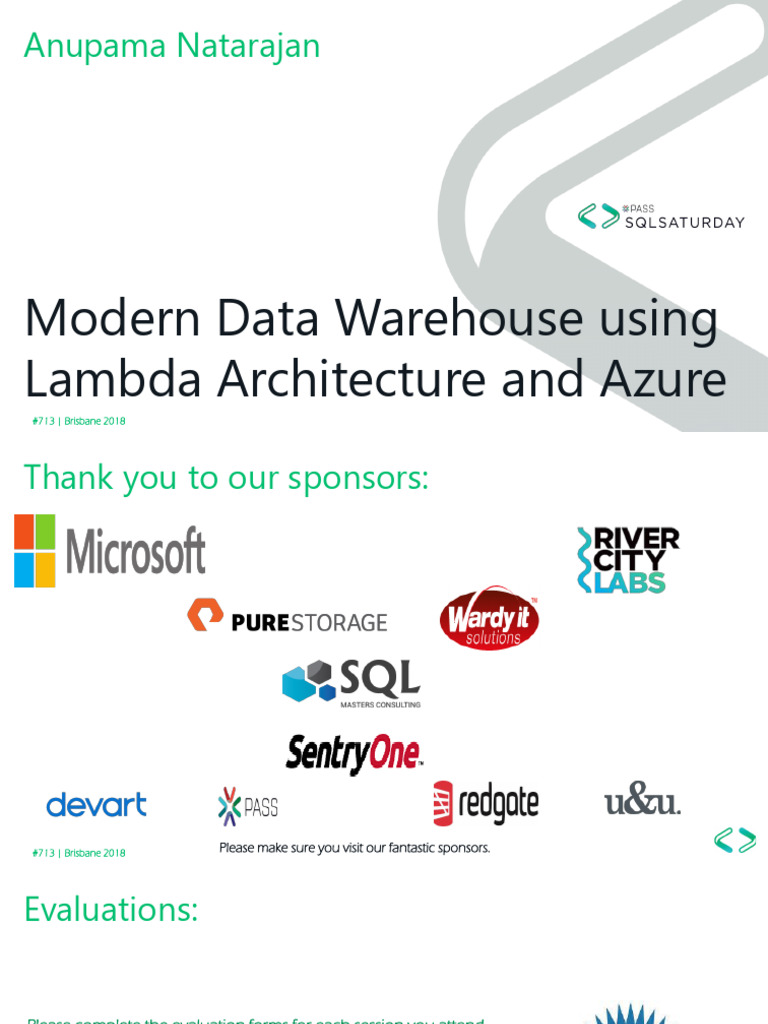 Anupama-Natarajan Modern Data Warehouse Using Lambda Architecture and Azure BNE-1 | PDF ...