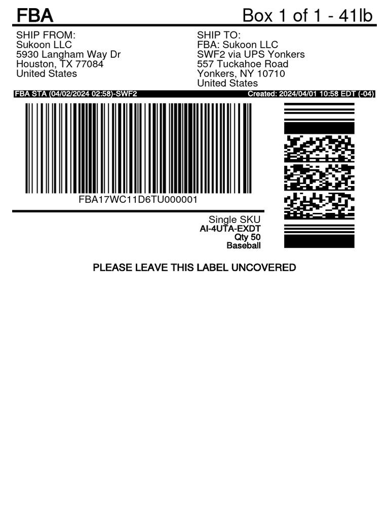 Amazon Shipping Template | PDF