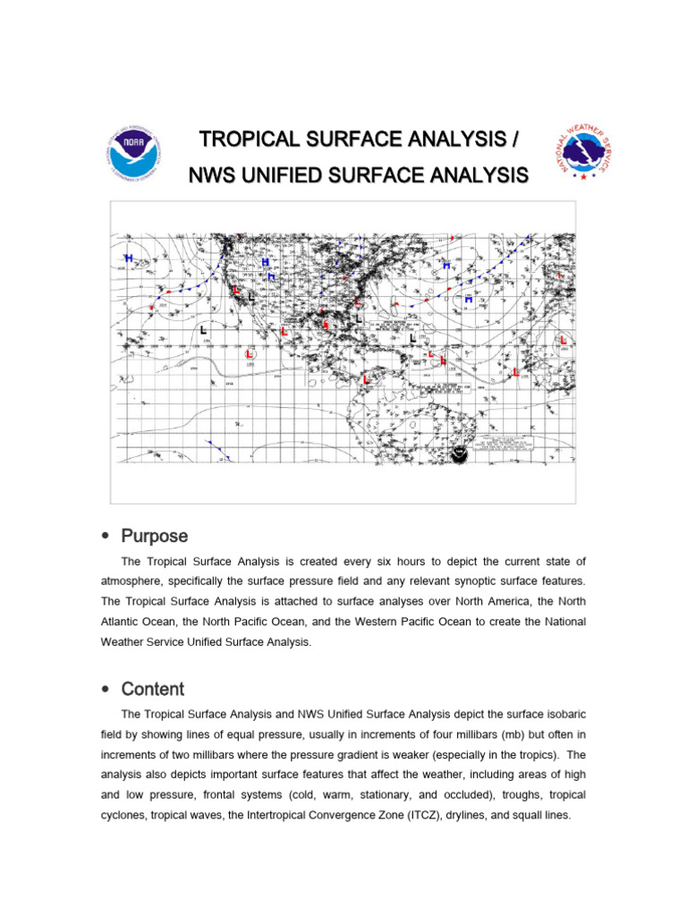 TAFB Surface Analysis | PDF | Tropical Cyclones | Atlantic Hurricane Seasons