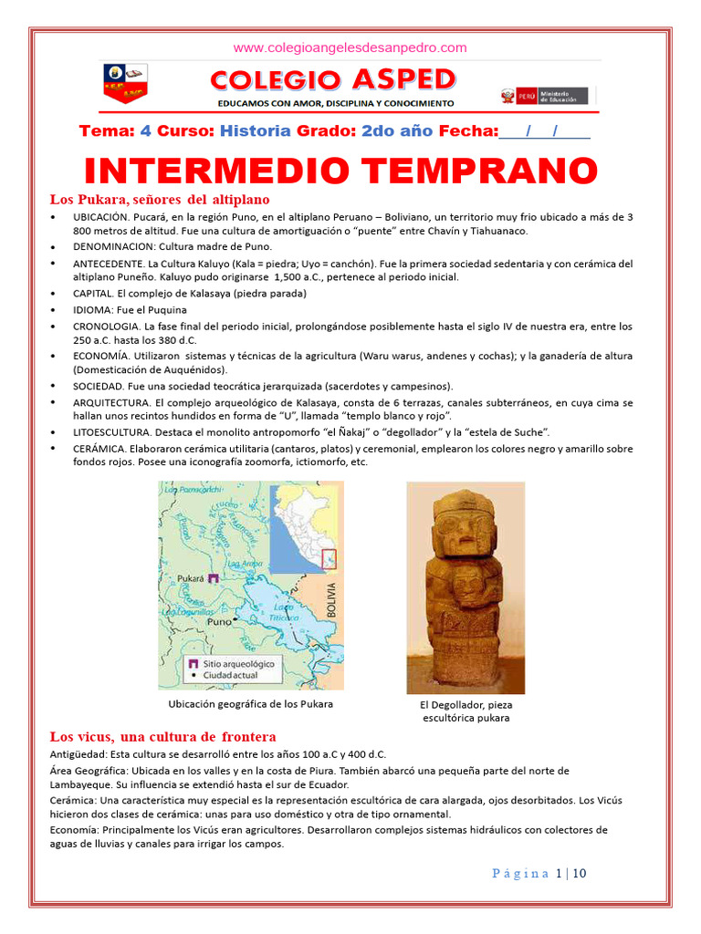 4 Intermedio-temprano-para-Primer-Grado-de-Secundaria | PDF | Andes ...