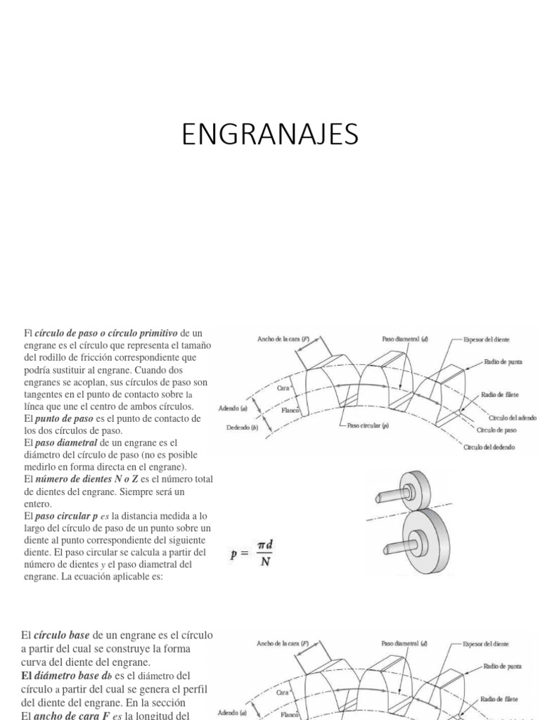 ENGRANAJES | PDF | Engranaje | Ingeniería mecánica