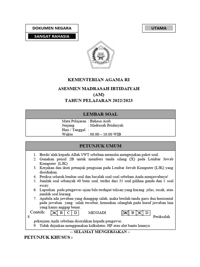 Soal AM - Barab - 22-23 | PDF