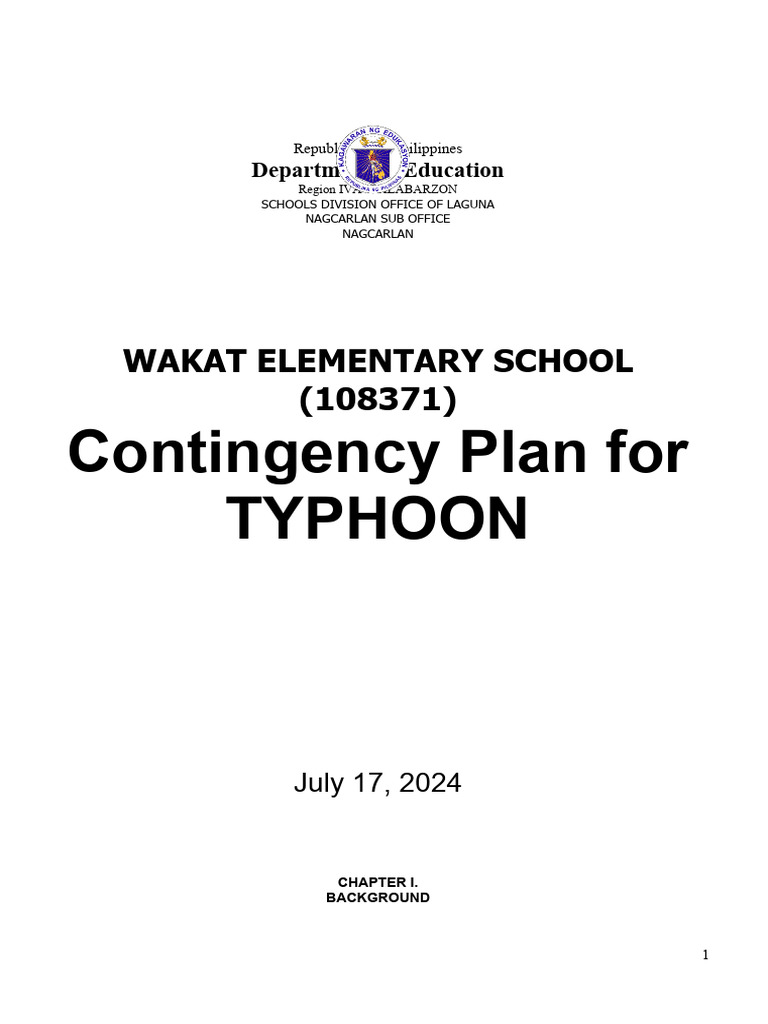Wakat ES CP Typhoon | PDF | Tropical Cyclones | Natural Disasters