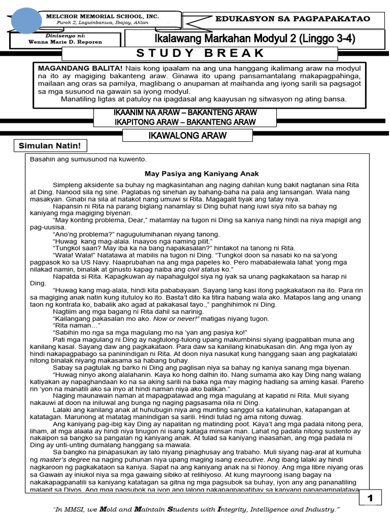ESP 10 Module 3rd 4th | PDF
