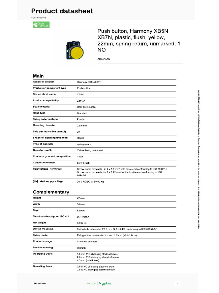 Yellow PB Datasheet | PDF