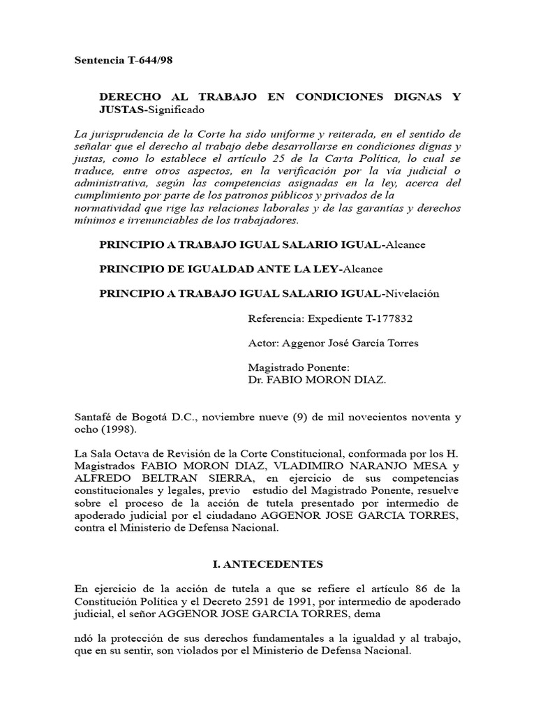 DERECHO AL TRABAJO EN CONDICIONES DIGNAS Y JUSTAS-S | PDF | Salario ...