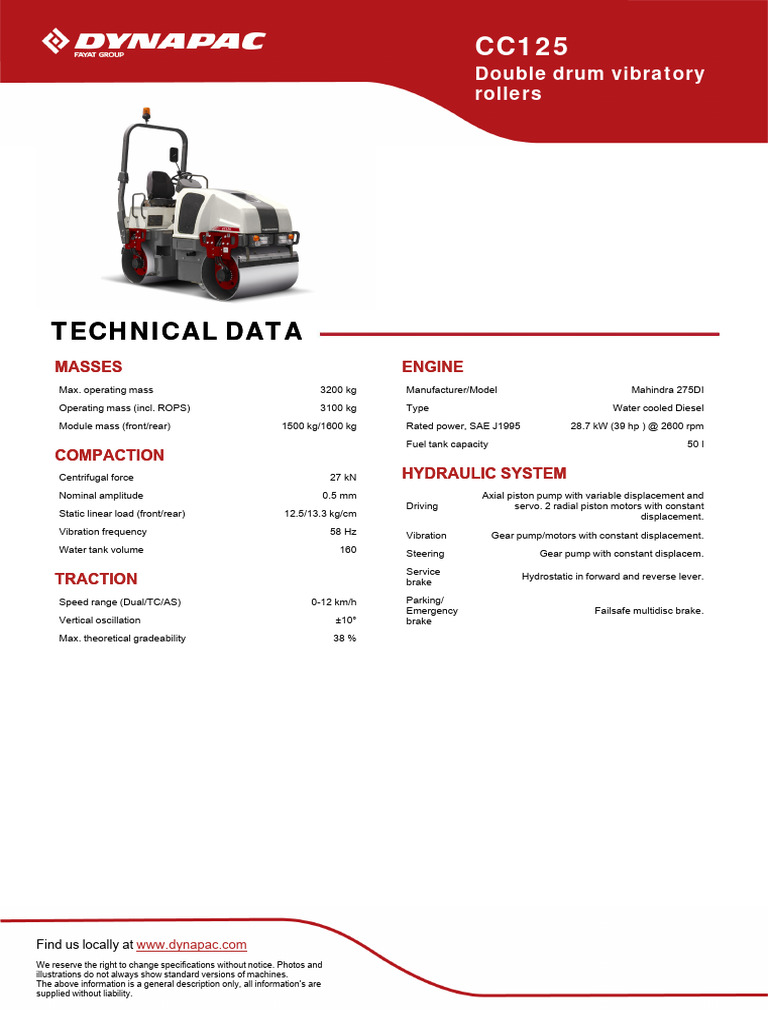 Dynapac cc125 En-20221214.082637 | PDF | Pump | Horsepower